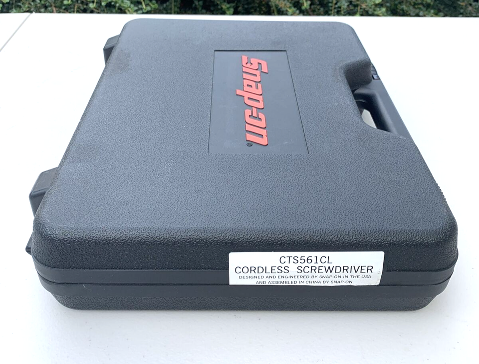 Snap On Cordless Screw Driver CTS561CL Hard Case And Manual ONLY 11x15 ...