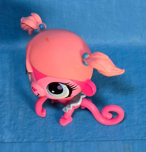 Littlest Pet Shop LPS Minka Mark Monkey Figure #3114 Pink Blue | eBay