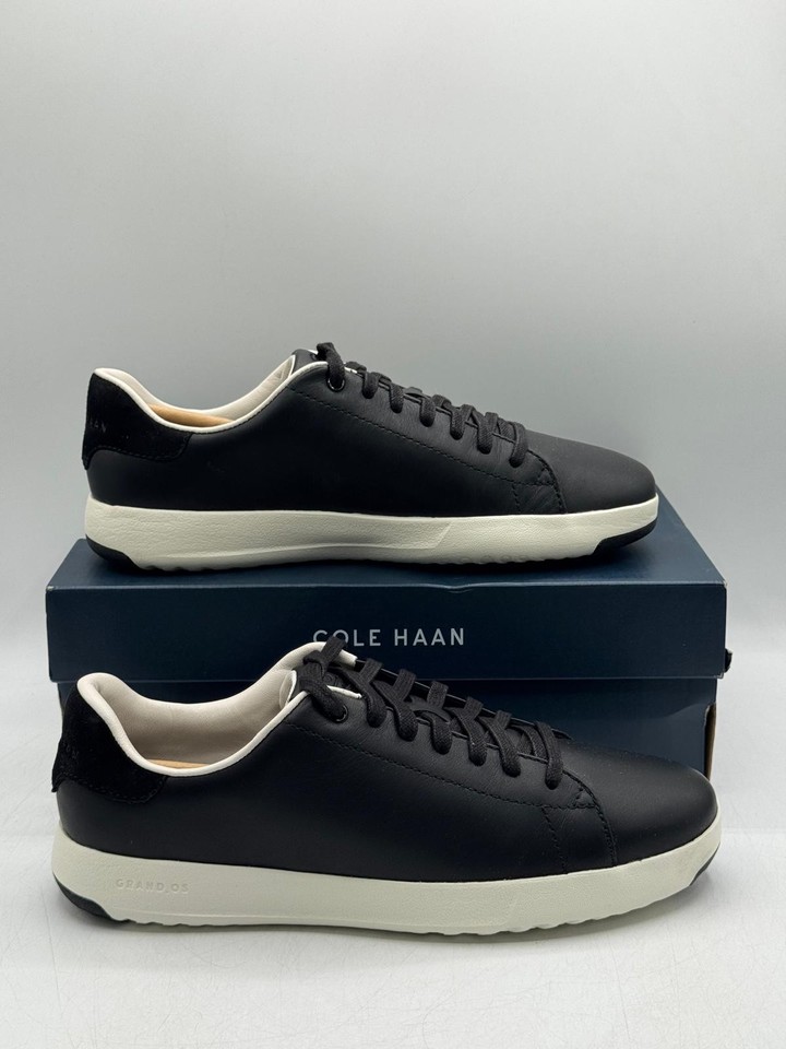Cole Haan Women GrandPro Tennis Leather Black/Optic White W02896 US 8 B ...