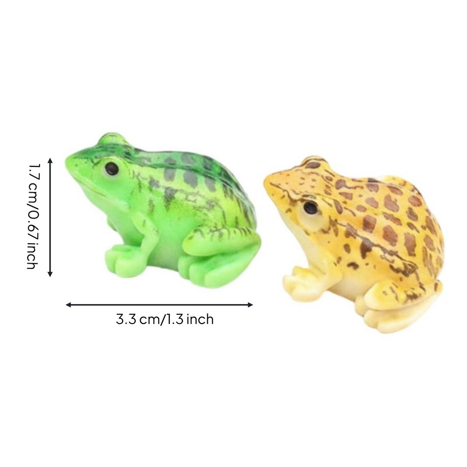 Baby Frog Ornament Yellow and Green Garden Decor Small for Aquarium ...
