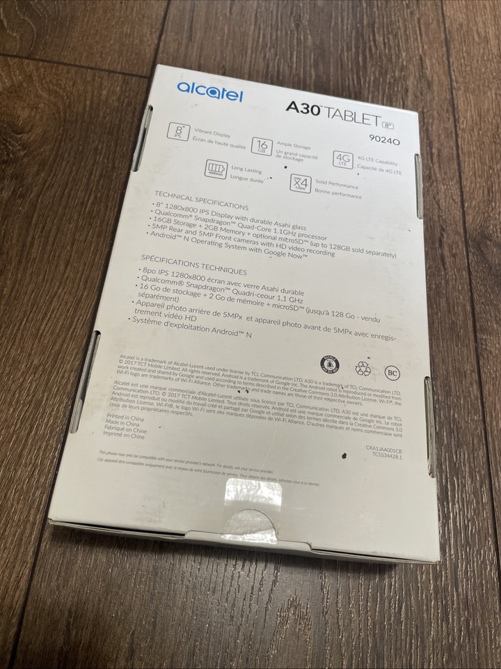 Alcatel A30, Wi-Fi + Cellular 8in tablet | eBay