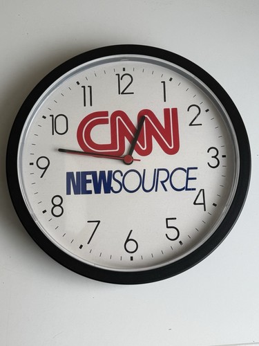 CNN Newsource News Network 11.25" Black Analog Round Wall Clock ...