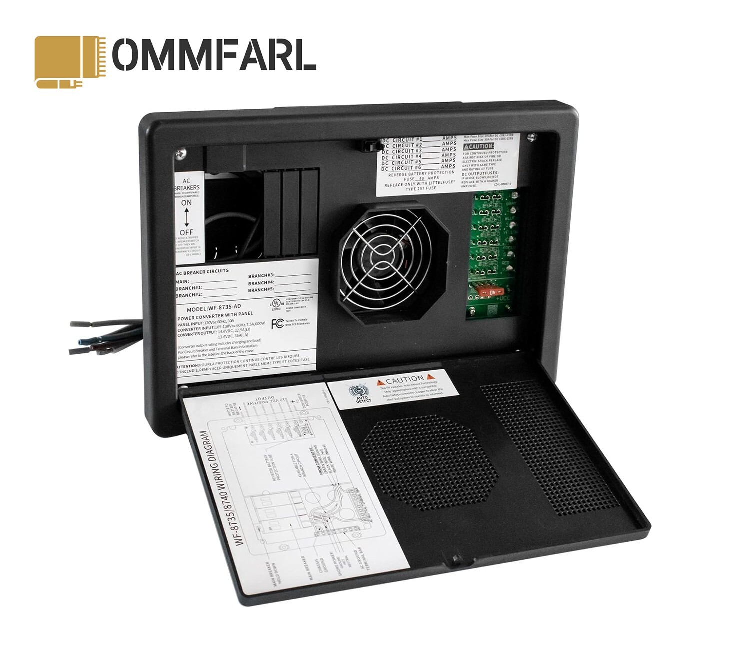 WF-8735 Converter/Charger with Distribution Center for 35 Amp DC ...