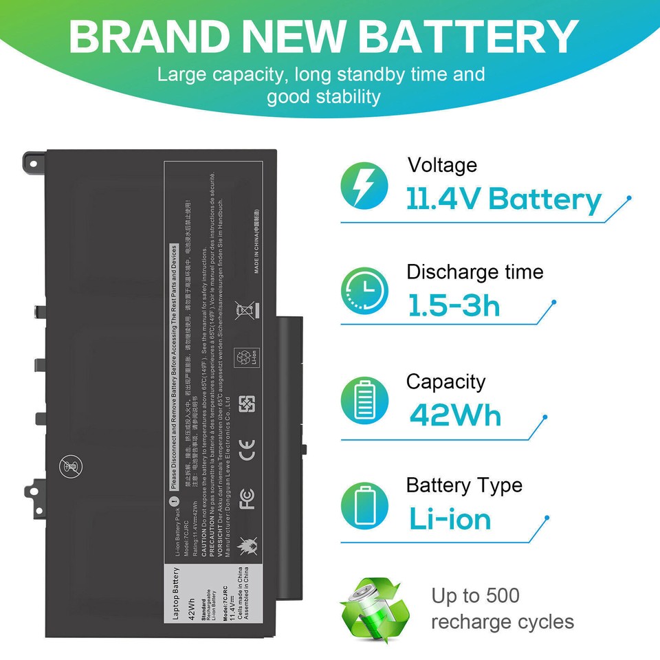 J60J5/7CJRC Battery For Dell Latitude E7270 E7470 7470 7270 MC34Y ...