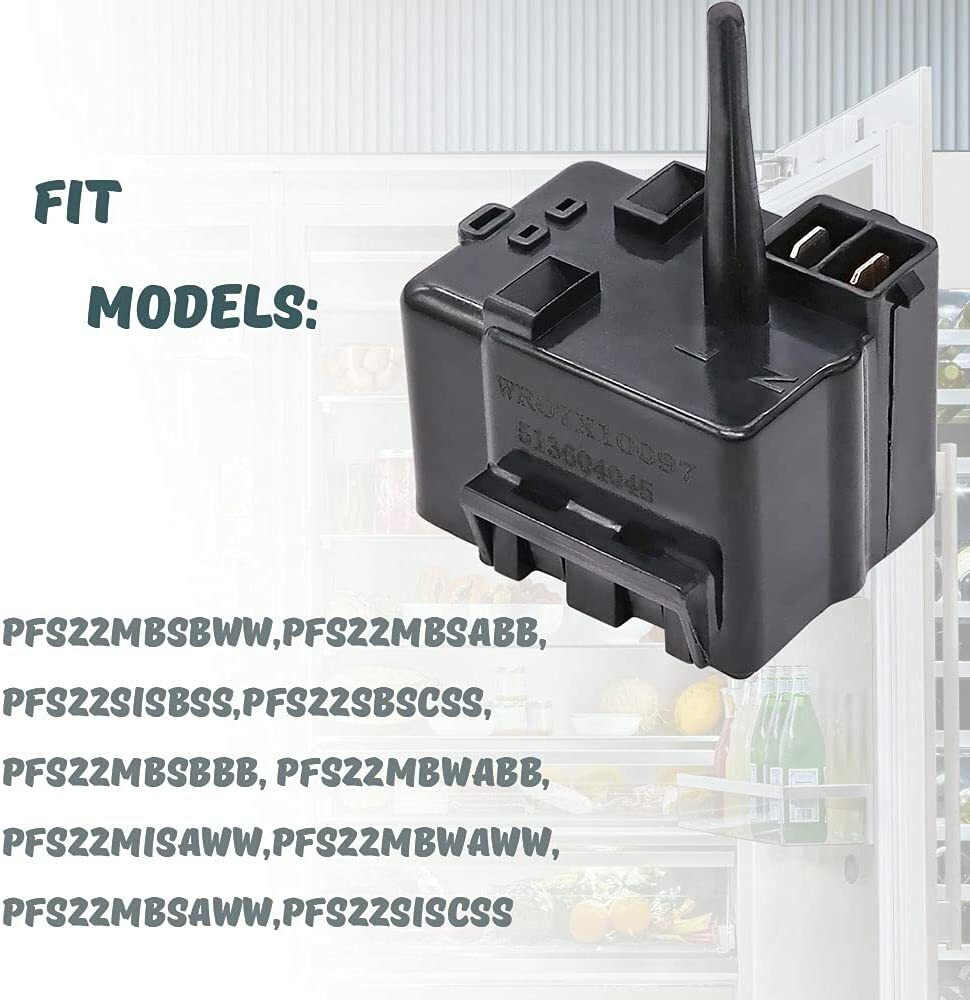 WR07X10097 GE Refrigerator Parts Compressor Relay Overload Starter ...