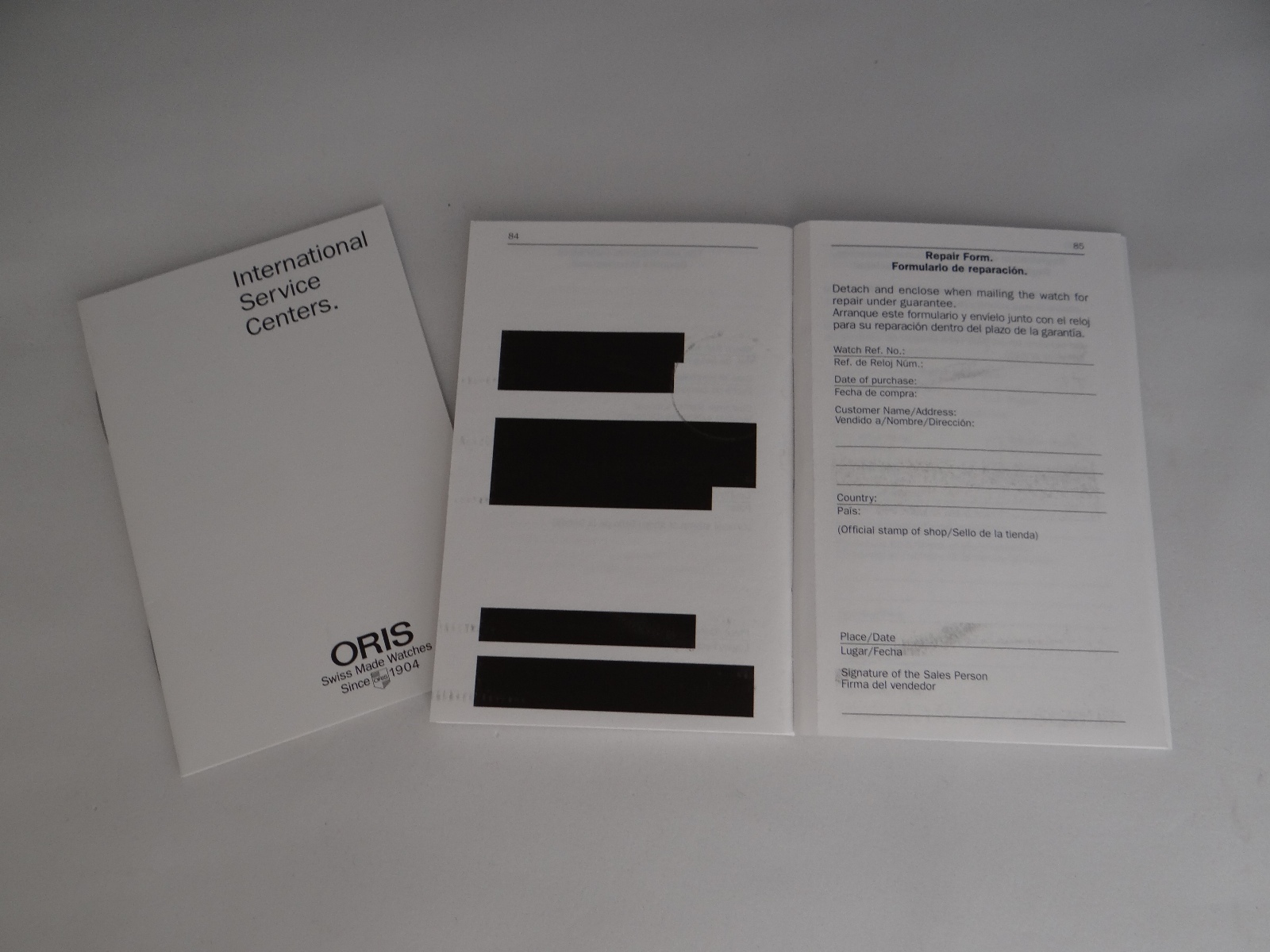 Oris Watch Box Inner & Outer Vintage, Blank Warranty 1980's | eBay