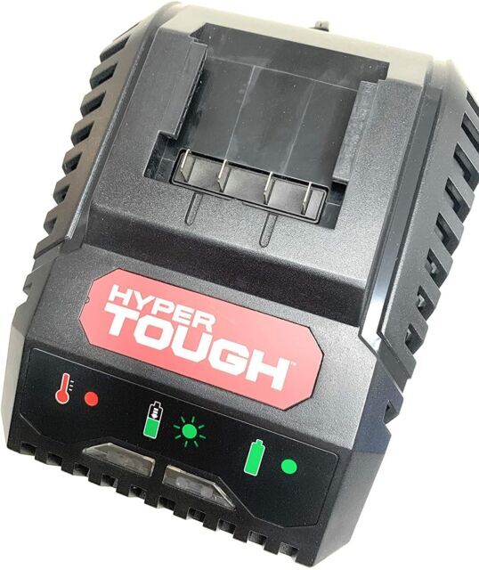 Hyper Tough 20V Max Lithium Ion Fast Charger w/ Quick 1 Hour Battery ...
