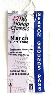 2000 GOLF GROUNDS TICKET THE HONDA CLASSIC GOLF TOURNAMENT C4 | eBay