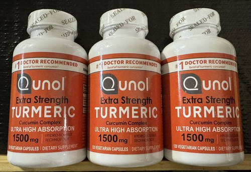#1. Qunol Extra Strength Tumeric Curcumin Complex 1500mg 120 Capsules ...