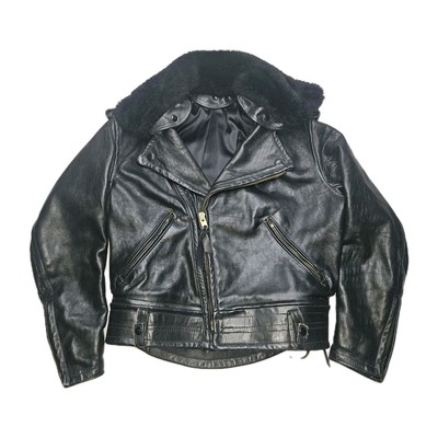 1960s Cal Leather Vintage Policeman Jacket Double Rider Jacket | eBay