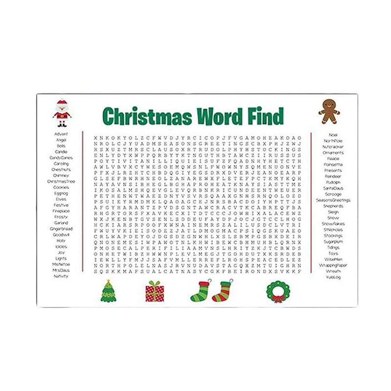 Christmas Word Search Poster – Wall Game, Poster-Size Word Search ...