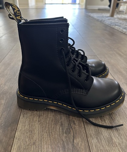 Dr. Martens The Original 1460 Women's Smooth Leather Lace Up Boots ...