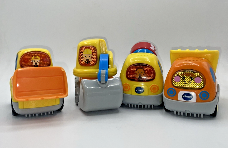 Vtech Go Go Smart Wheels Construction Vehicle Lot Of 4 Excavator Tow ...