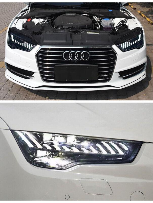 For Audi A7 C7 RS7 11-18 LED Headlights Sequential Turn Front DRL Lamp ...