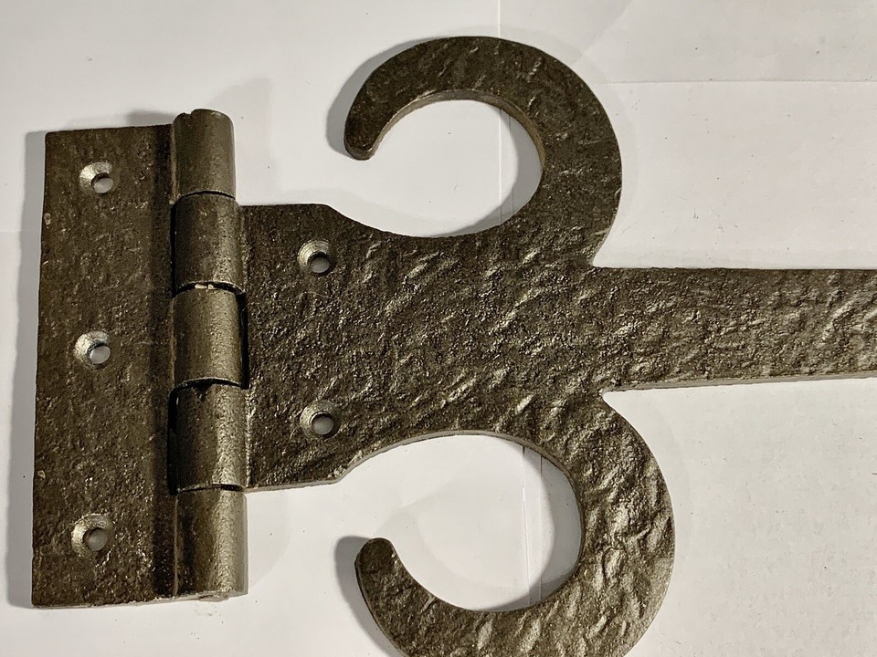 (2) ELEGANT CAST IRON STRAP HINGE 13.5” Beeswax Iron | eBay