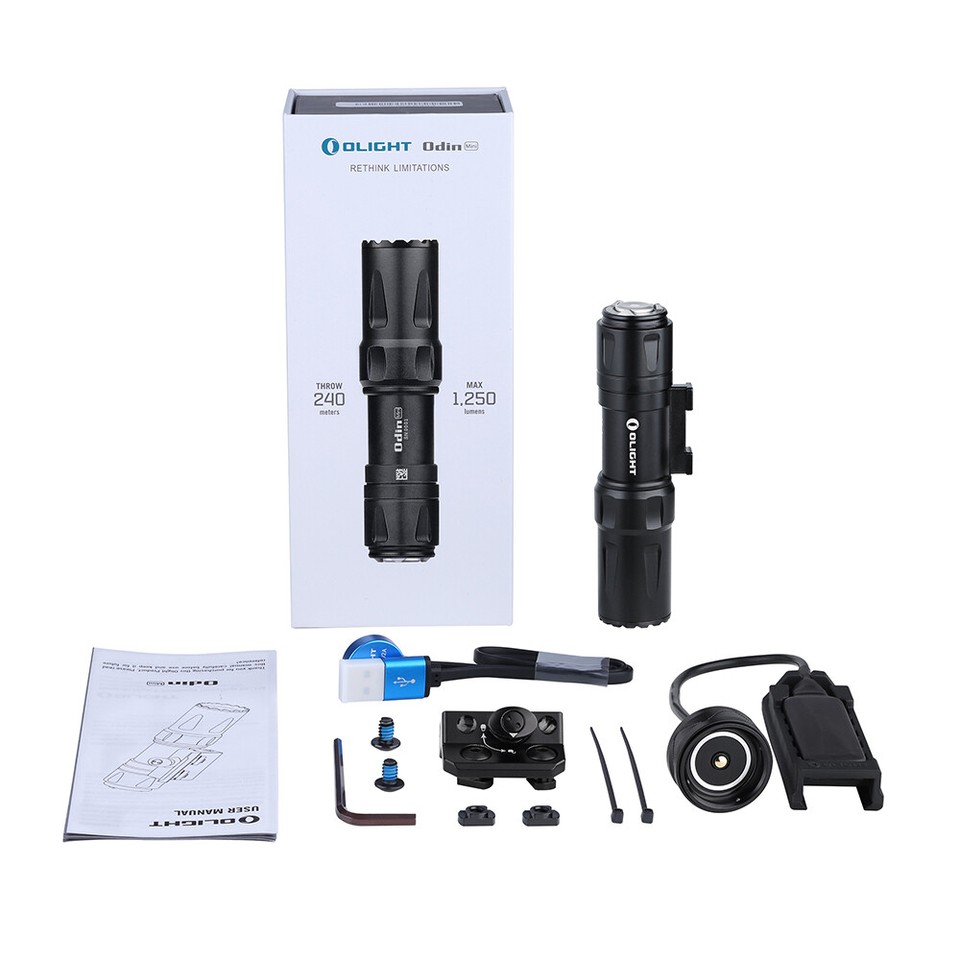 OLIGHT Odin Mini Rechargeable M-LOK Rail Mounted Tactical Weapon Light ...