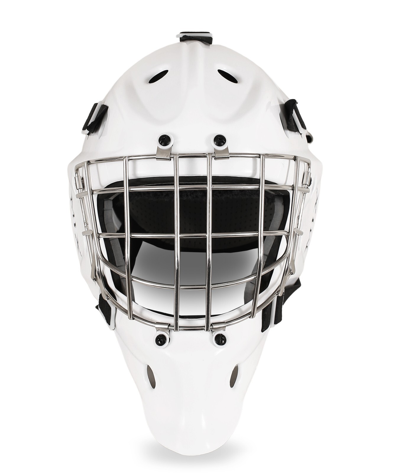White Hockey Goalie Mask