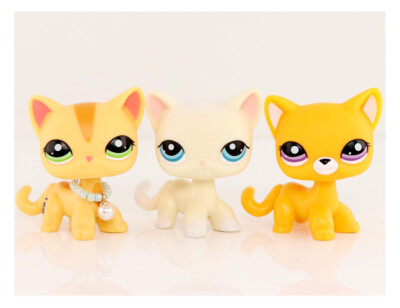 3pcs LPS Shorthair Cat White Orange 1905 410 2433 Kids Girls Cute Gift ...
