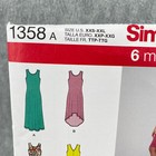 Simplicity 1358 Plus Size Dress with Slit Sleeveless Misses XXS XXL ...