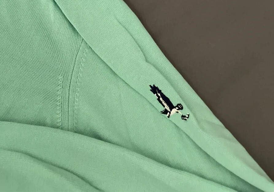 B Draddy Golf Sweater 100% Cotton Crew Neck Medium Green Eagle Logo ...