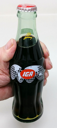 Rare IGA 65th Anniversary Coca Cola Bottle from 1991 Unopened 6.5 ...