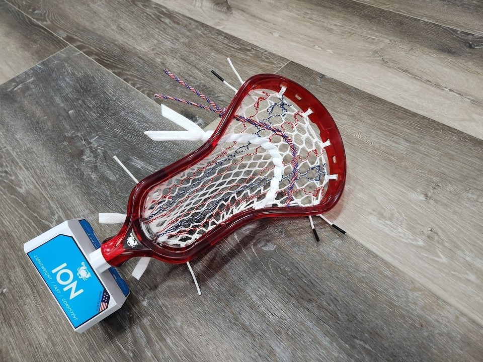 Attack Pocket: New ECD ION RED Ruby Lacrosse LAX Head USA AMERICA FAST ...