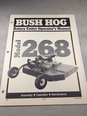 Bush Hog 268 Cutter Operators Manual | eBay