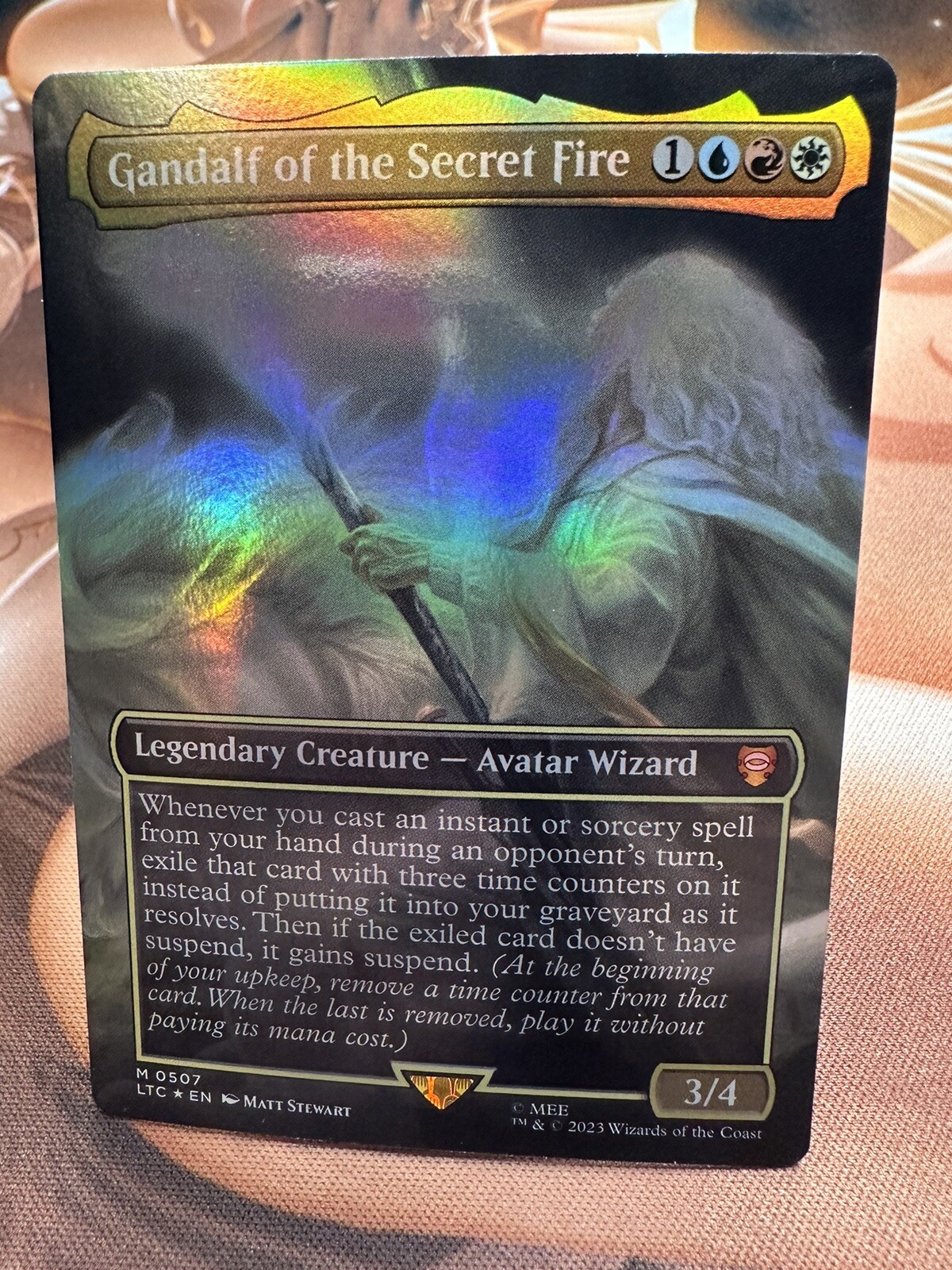 MTG Gandalf of the Secret Fire *BORDERLESS FOIL* The Lord of the Rings ...
