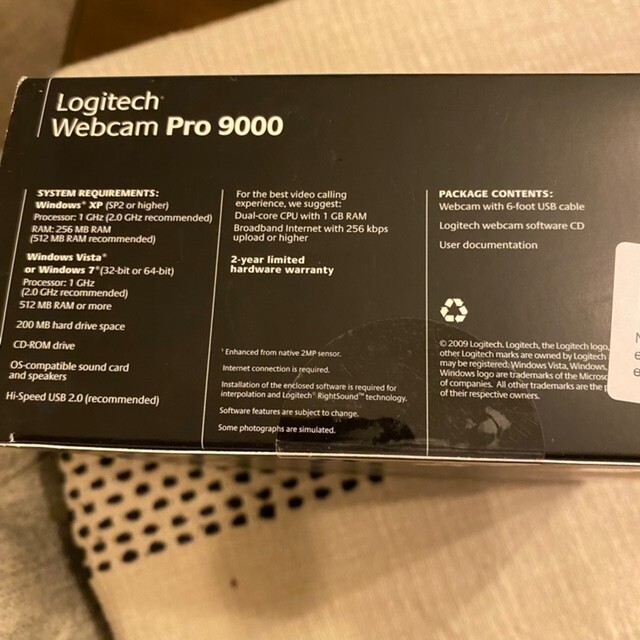 Logitech QuickCam Pro 9000 Web Cam for sale online | eBay