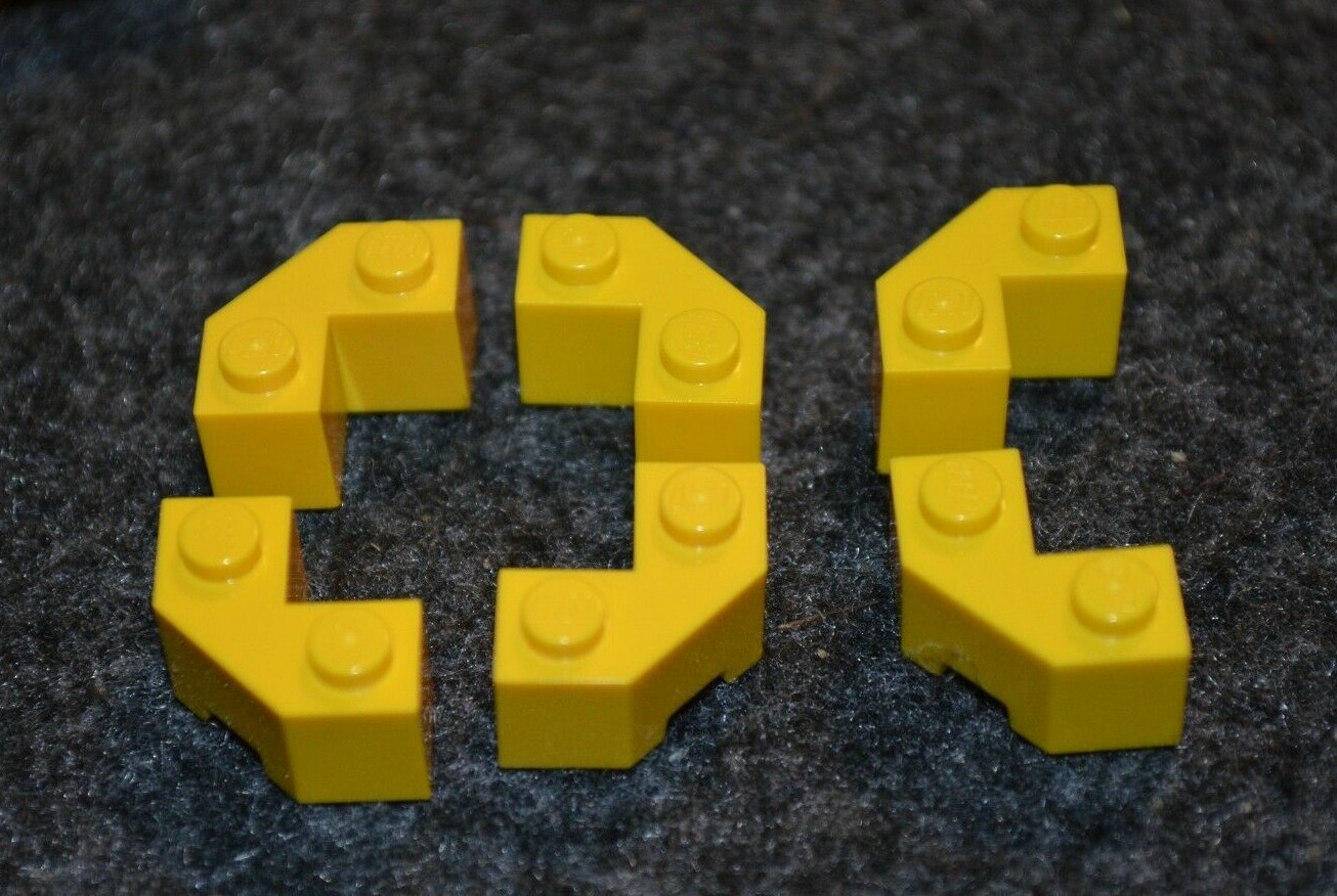 (6) 2x2 Yellow Corner Brick w/ Tapered Side Bricks ~ Lego ~ NEW ~ | eBay