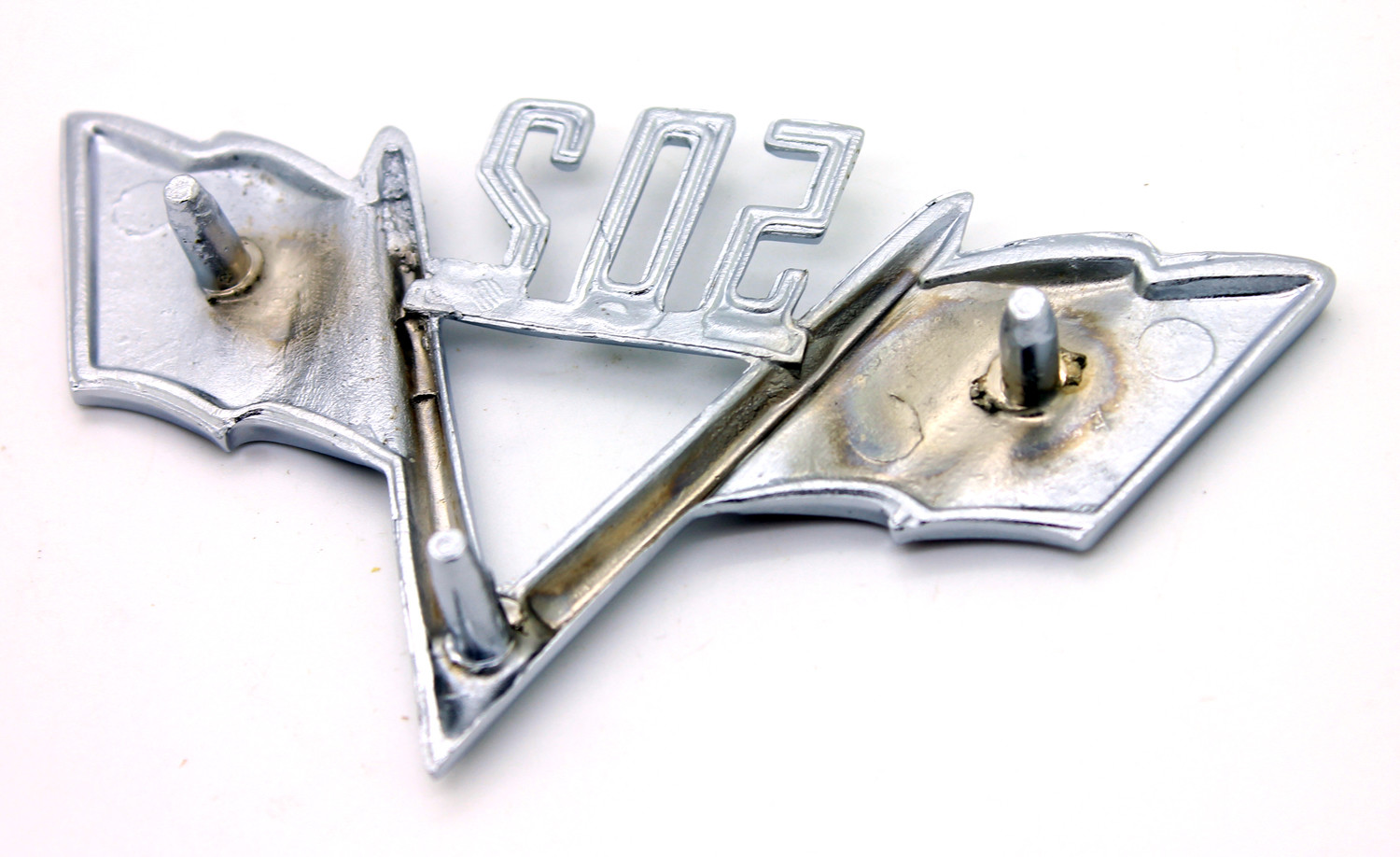 NEW Custom 502 Cross Flag Fender Emblem Set / 1960s Chevrolet Chevy ...