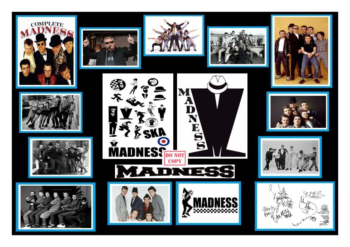 (153) madness 80s group signed unframed/framed photo reprint Music ...