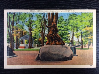 General Herkimer Memorial Monument Herkimer, New York Linen Postcard ...