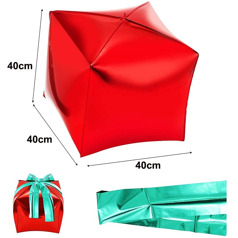 Decoration Inflatable Toys Helium Balloon Gift Box Cube Aluminium Foil ...