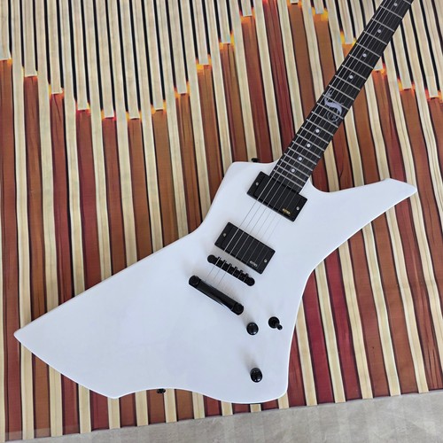 Custom White James Snakebyte Electric Guitar Snake Inlay Mahogany Body ...