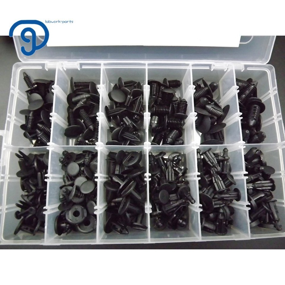 192Pcs Auto Push Clips Retainer Assortment Kit Car Shield Pin Rivet ...