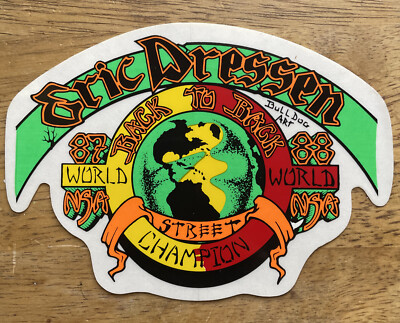 80s DTS DogTown Skateboard Sticker Eric Dressen 87 88 NSA World Street ...