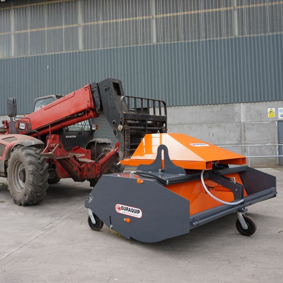 Telehandler forklift industrial road yard brush sweeper £5,680+VAT ...