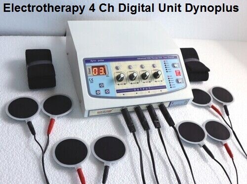 ElectroTerapy Machine 4 Channel Dynopluse with Sticky Pads for Pulse ...
