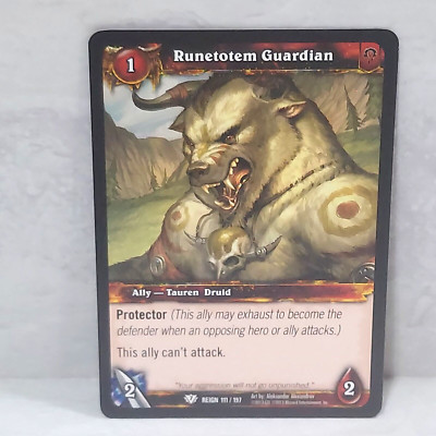 World Of Warcraft Reign Of Fire Runetotem Guardian 111/197 TCG Card | eBay