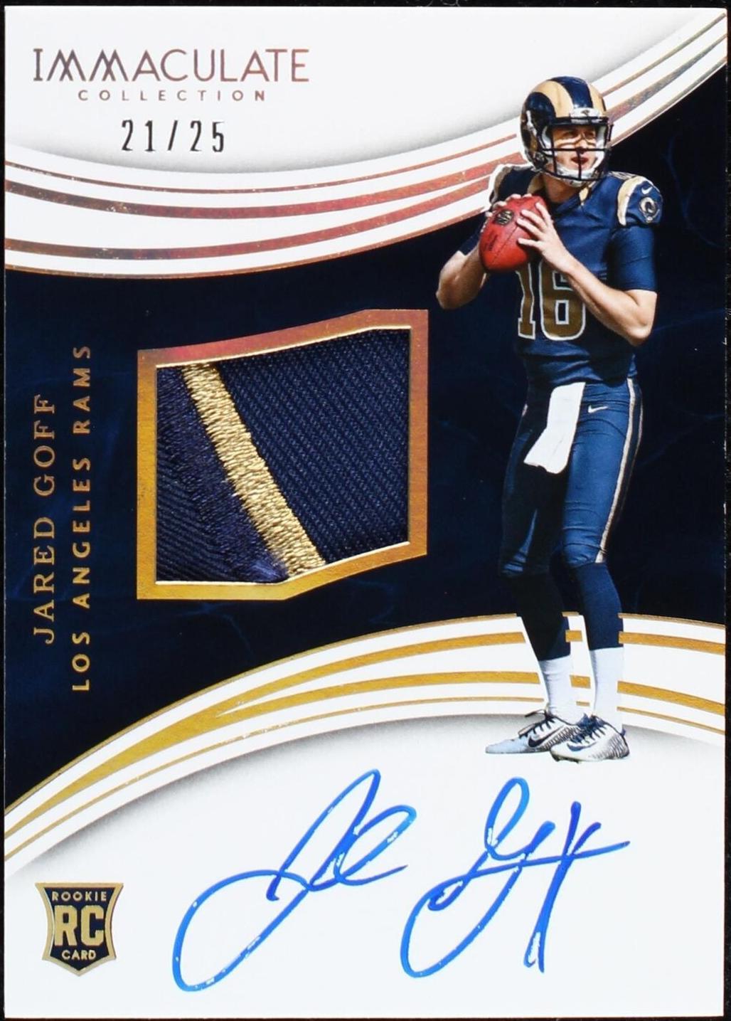 2016 Panini Immaculate Collection - Rookie Patch Autographs Jared Goff ...