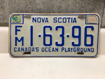 NOVA SCOTIA FM LICENSE PLATE | eBay