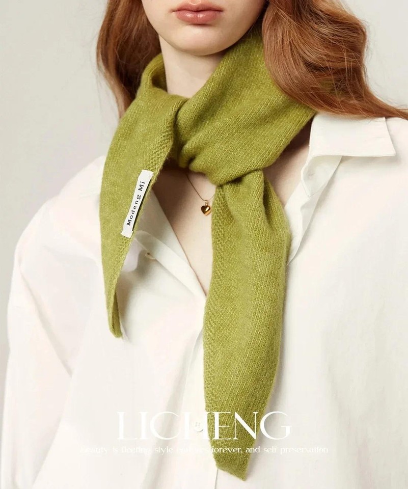Wool Knitted Triangular Scarf Warm Warm Shawl New Triangle Knit Scarves ...