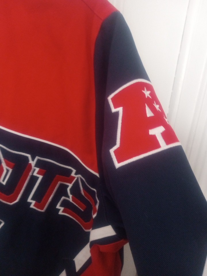 New England Patriots NFL Button Up Jacket Coat New With Tags Mens Size ...