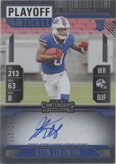 2024 Panini Contenders - Rookie Ticket RPS Variation Keon Coleman #117 ...