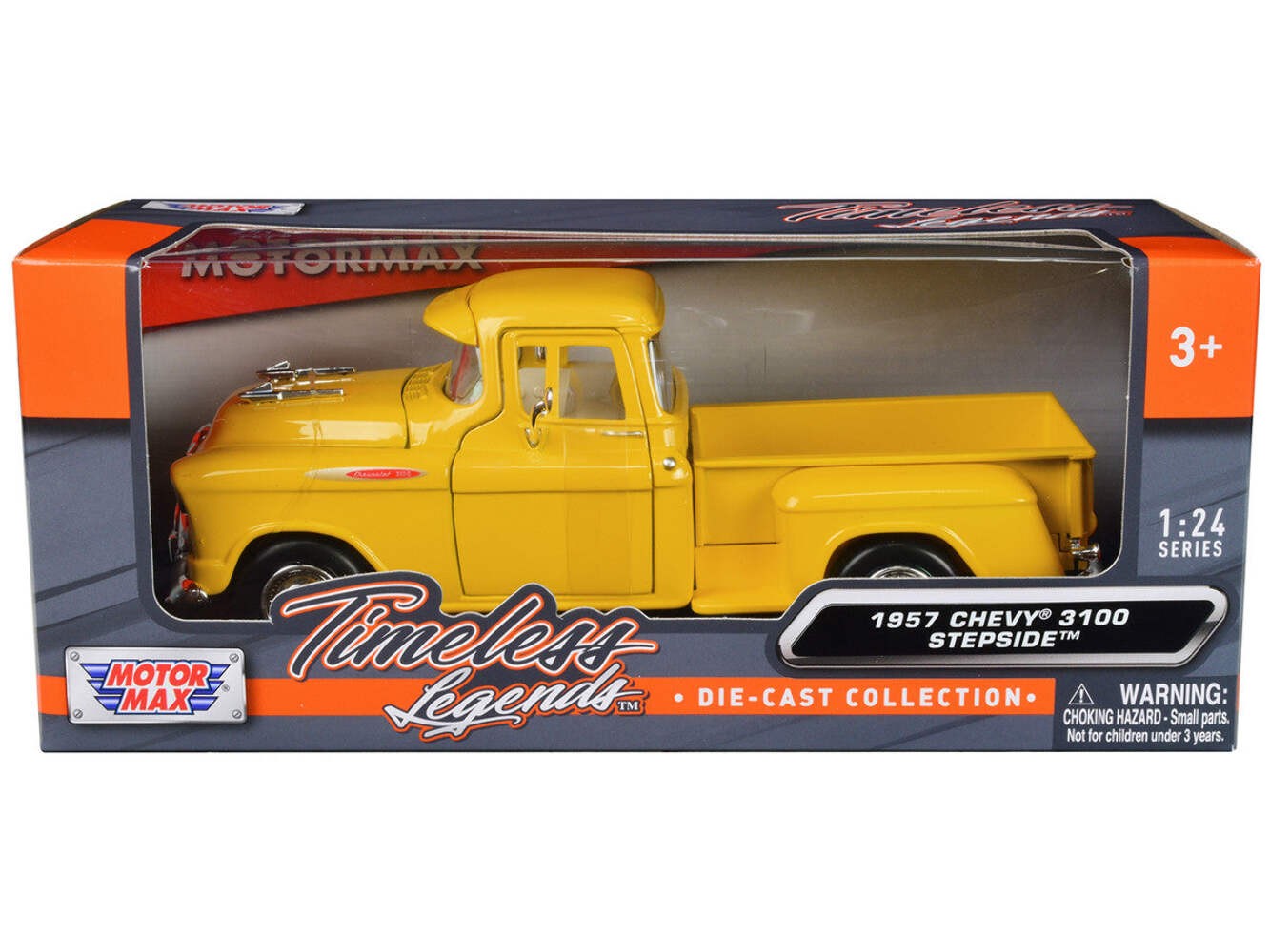 1/24 1957 Chevrolet 3100 Stepside Pickup Truck Yellow "Timeless Legends ...