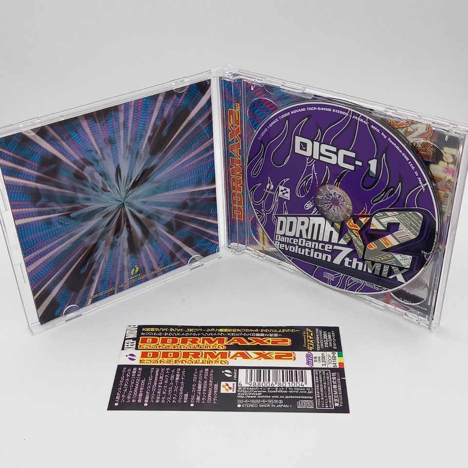 C-0520 used CD 2 disc set with belt DANCE DANCE REVOLUTION MAX 2 OST ...