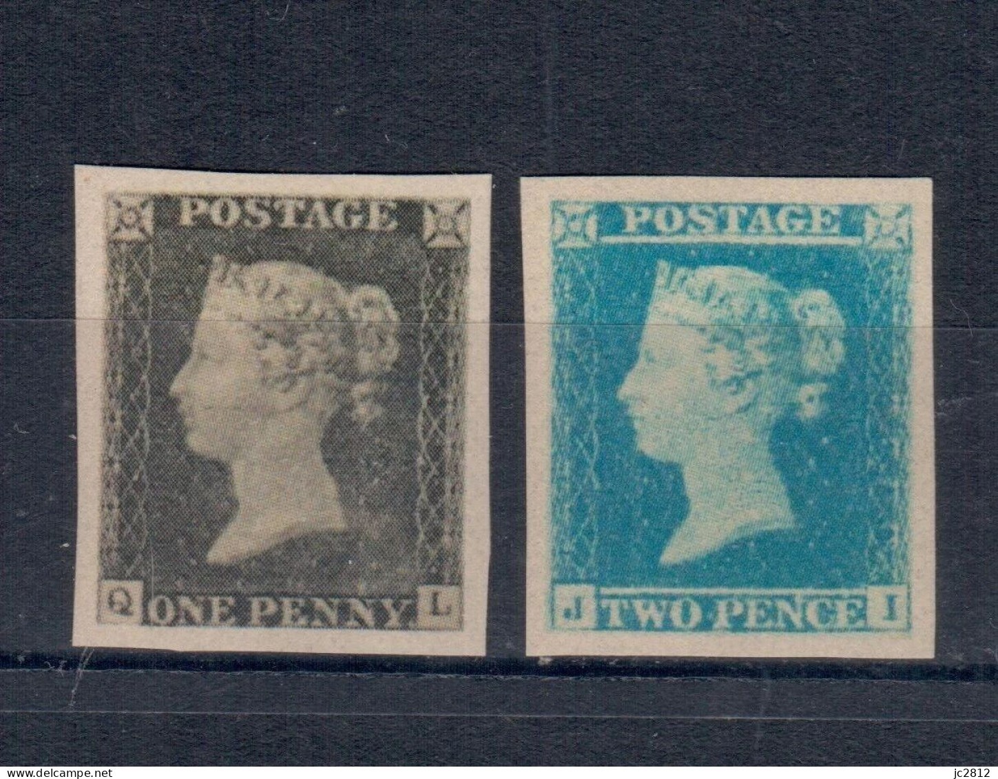 GRANDE BRETAGNE Victoria n°1 et 2 - reproduction - neuf ** | eBay UK