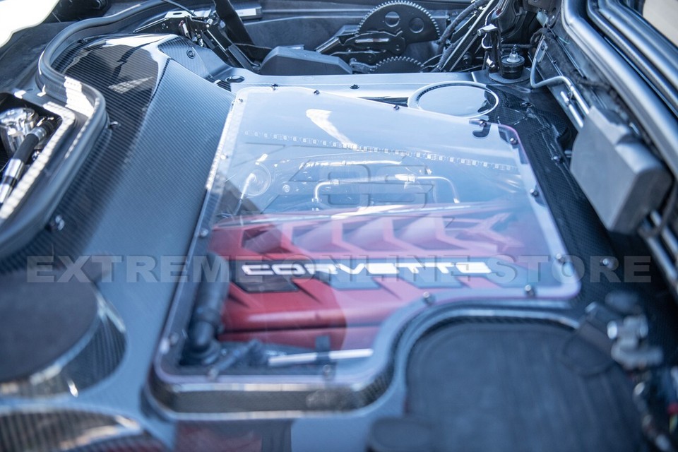 For 20-Up Corvette C8 Convertible HTC Carbon Fiber Engine Bay Panel ...
