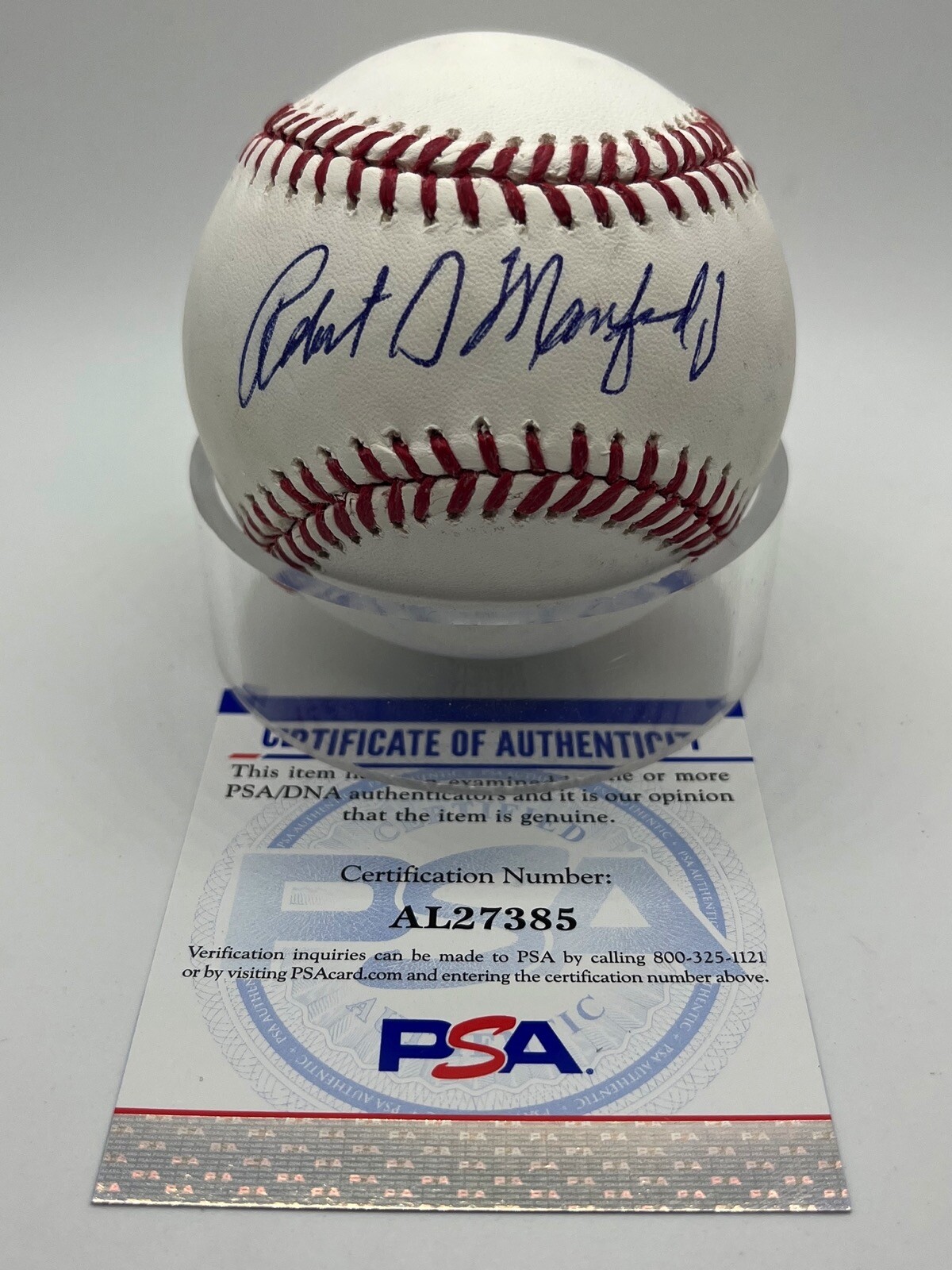 Rob Manfred Commissioner Signed Autograph Official OMLB Baseball PSA ...